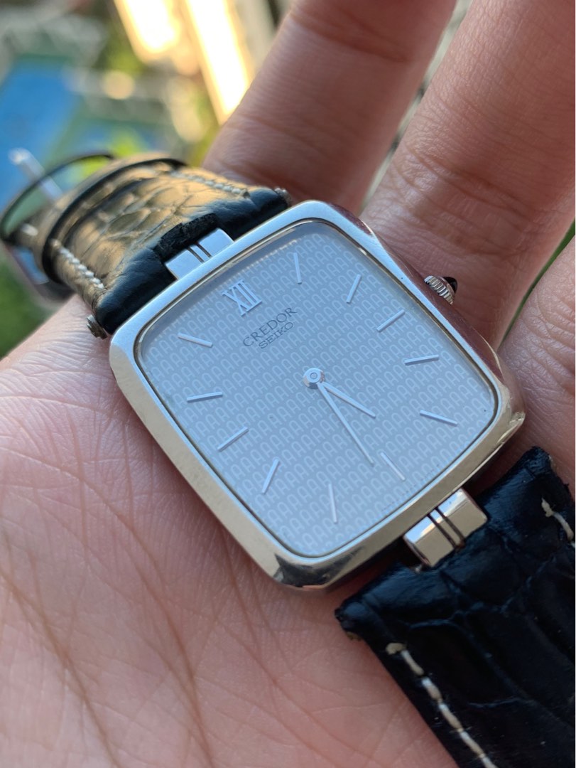 (Rare) Seiko Credor round rectangle case with Letter dial., Luxury ...