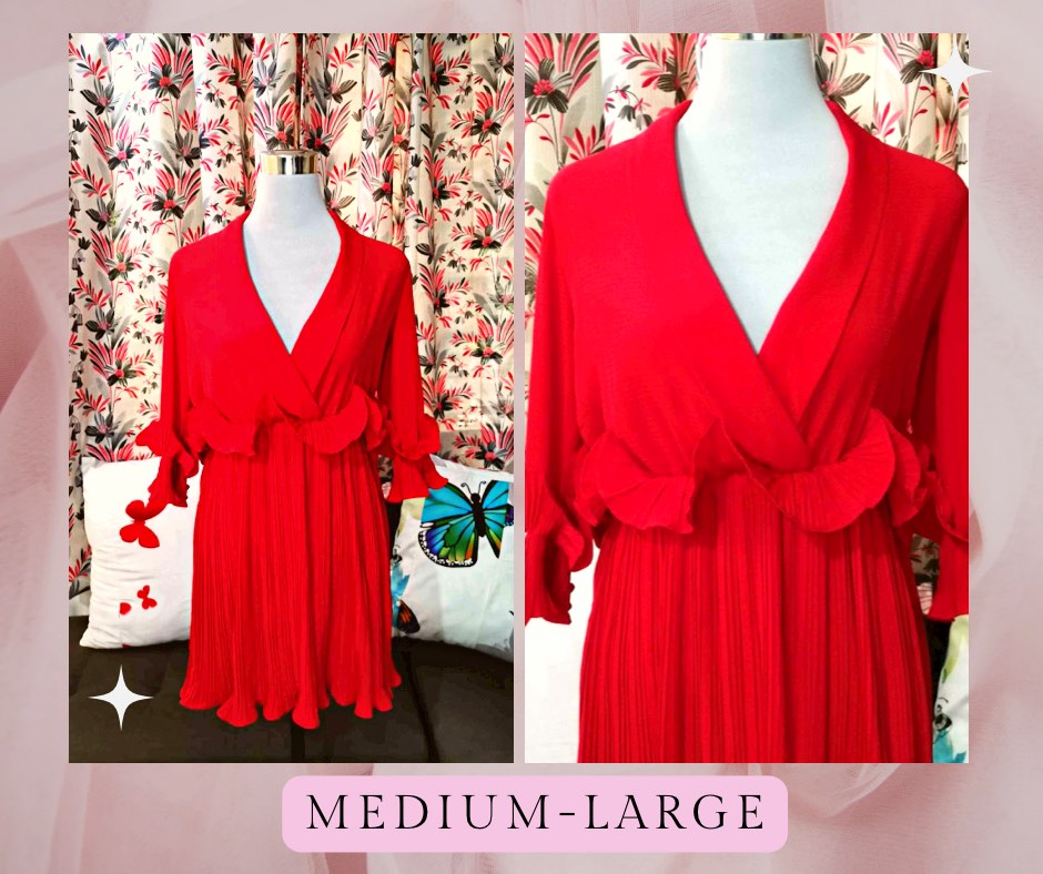Red Semi Formal Dress Low Neckline On Carousell