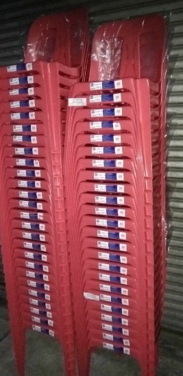 RED URATEX MONOBLOCK CHAIRS, Furniture & Home Living, Furniture, Chairs ...