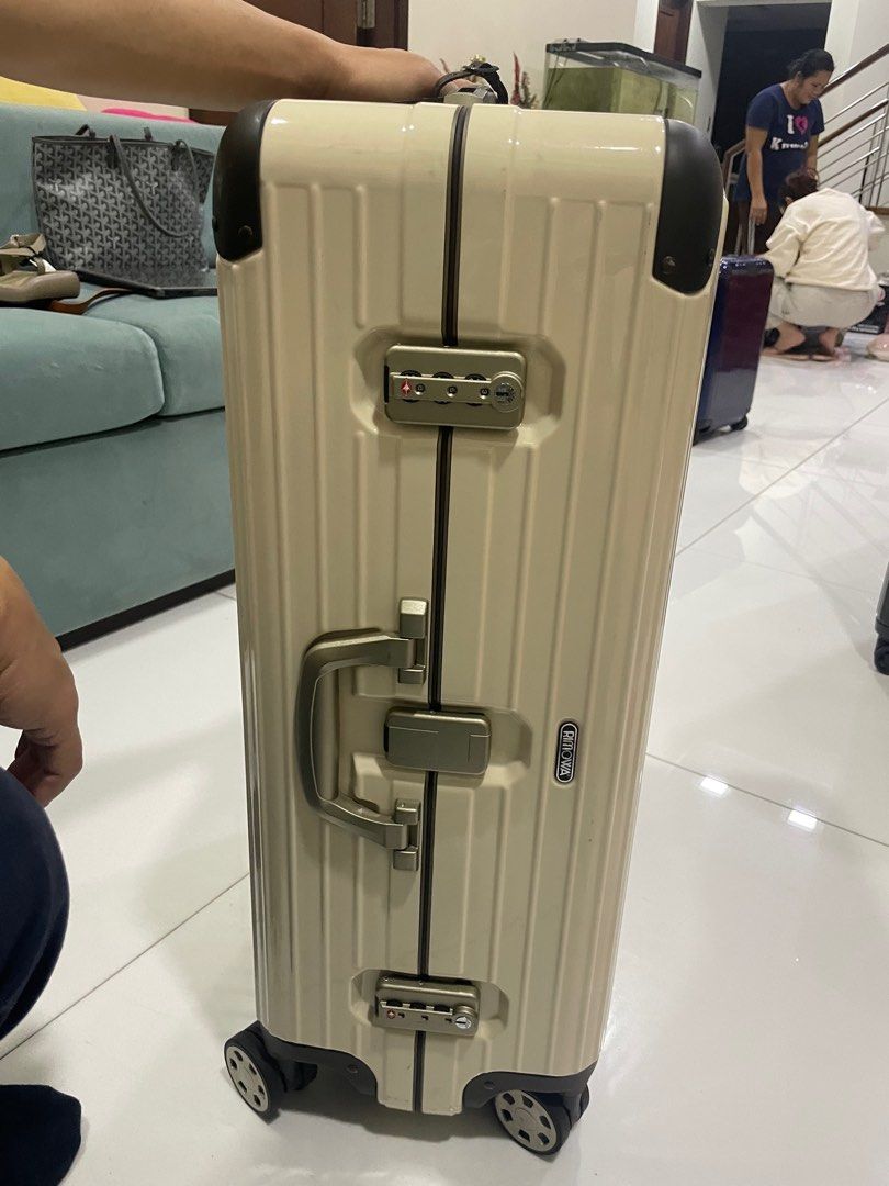 Rimowa Hybrid Check - In (M) in White and Brown, Hobbies & Toys, Travel, Luggage on Carousell