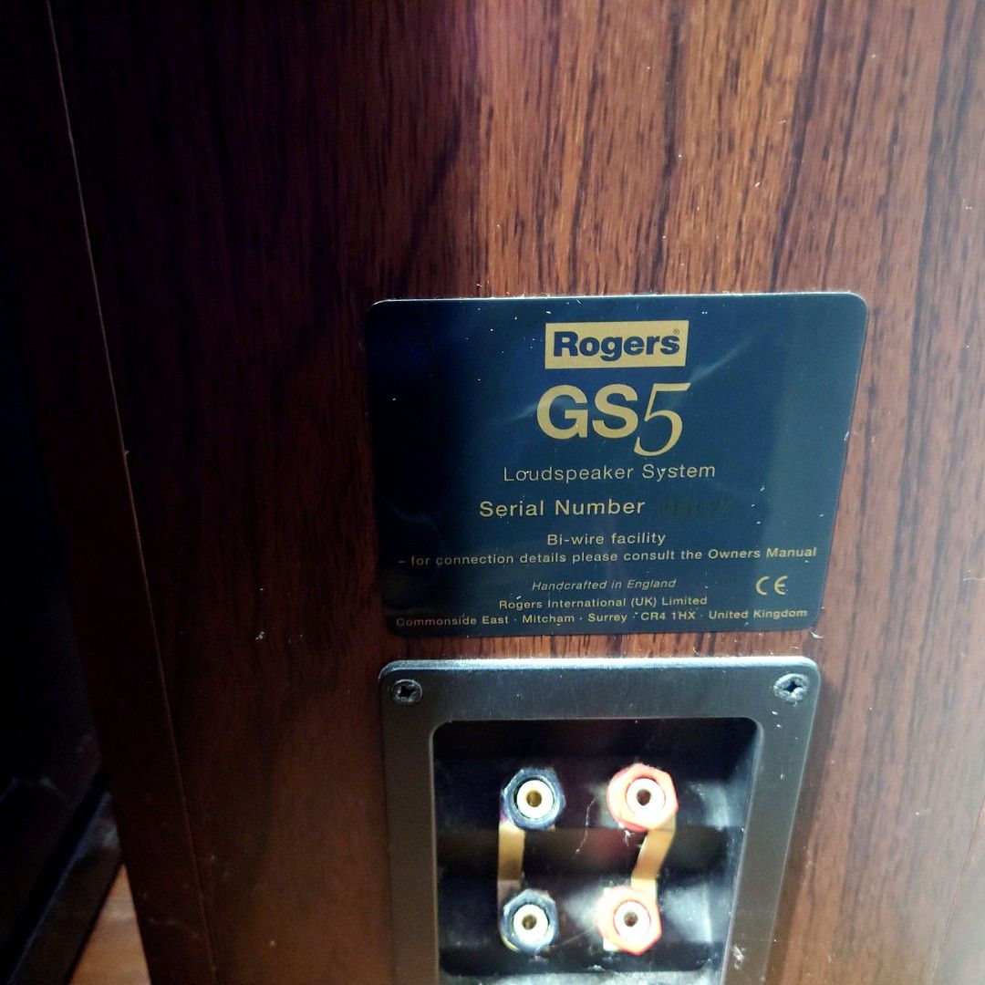 Rogers GS5 Floorstanding Speaker System Bass ported Tweeter Angle ...