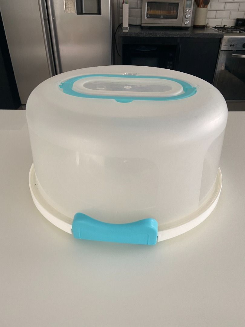 Round Cake Container/Caddy/Tray, Furniture & Home Living, Kitchenware ...