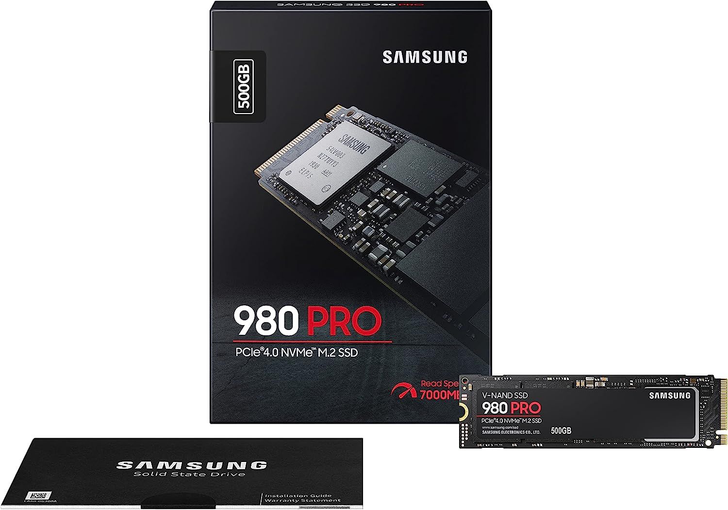 SAMSUNG 980 PRO 500GB PCIe NVMe Gen4 Internal Gaming SSD M.2 (MZ ...
