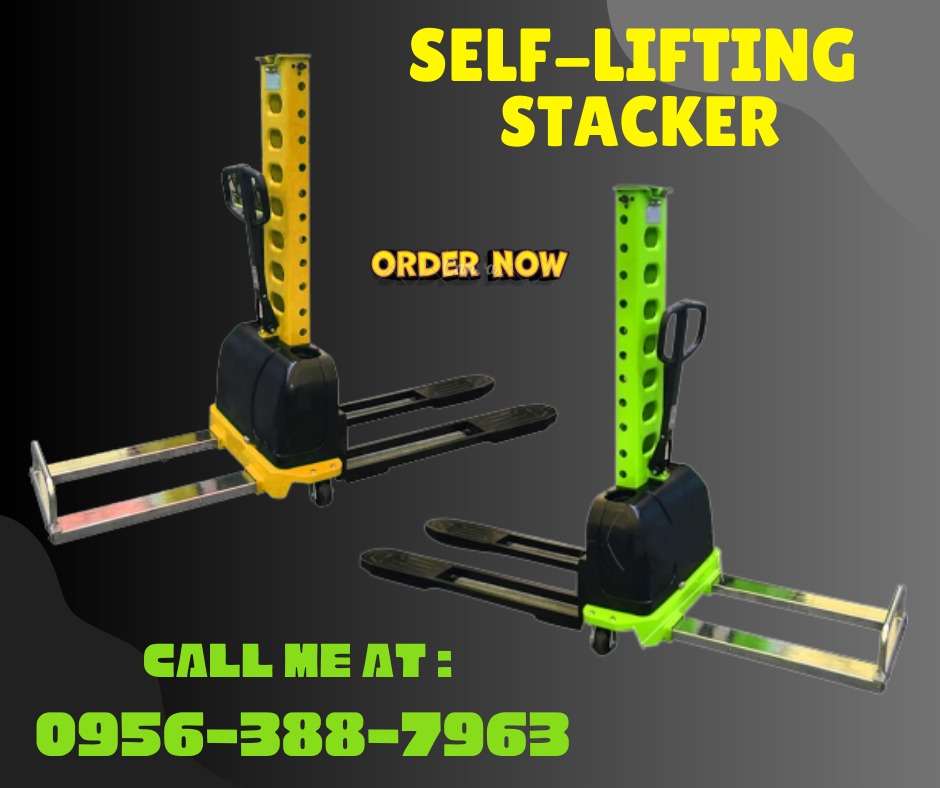 SELF-LIFTING STACKER, Commercial & Industrial, Industrial Equipment on Carousell