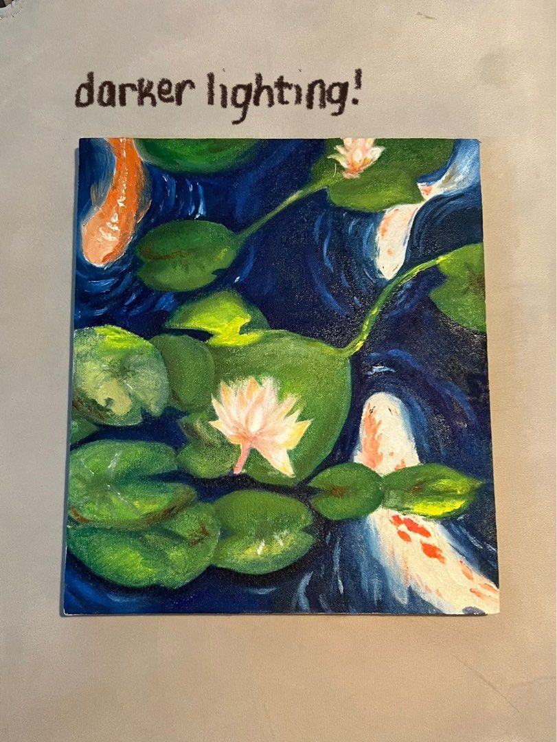 "Serenity's Koi Dance" by Alyssa Du | Oil Painting, Hobbies & Toys ...