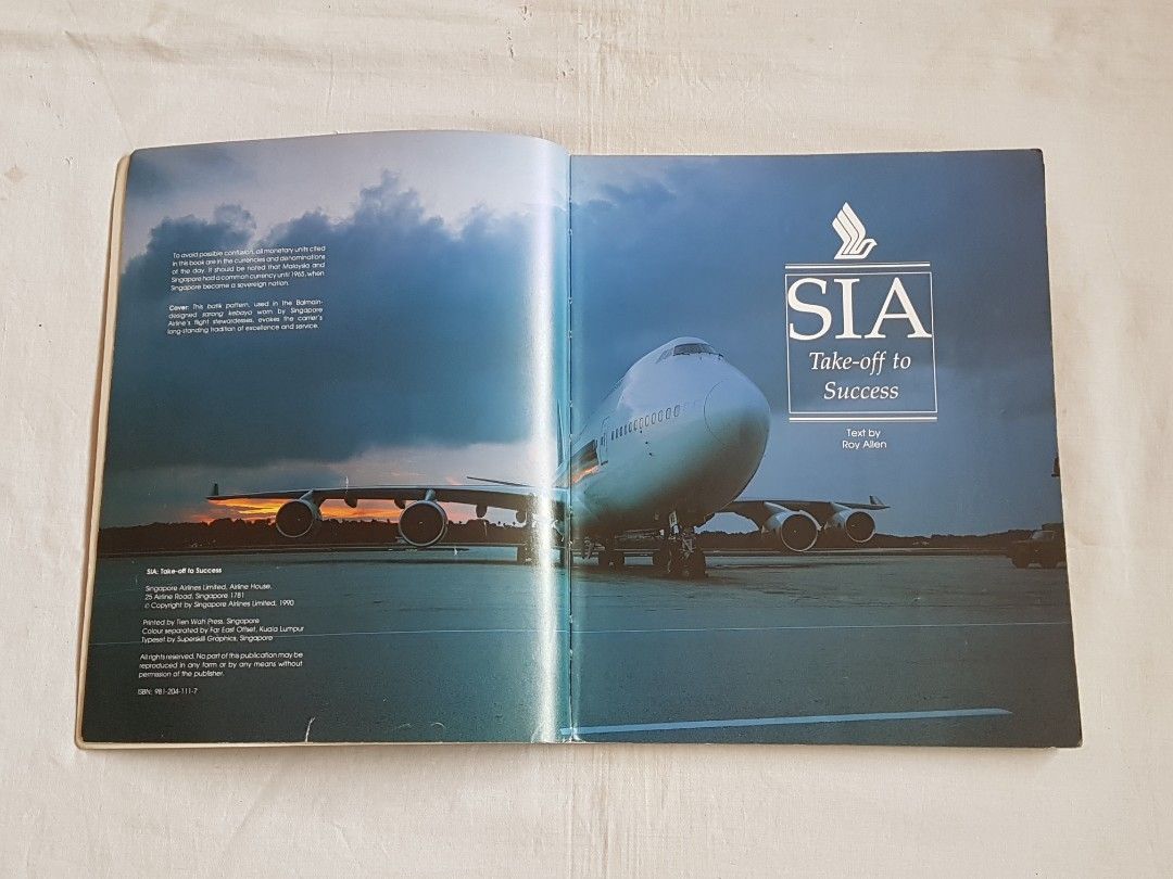 Singapore Airlines SIA Take-Off To Success 1990, Hobbies & Toys, Books ...