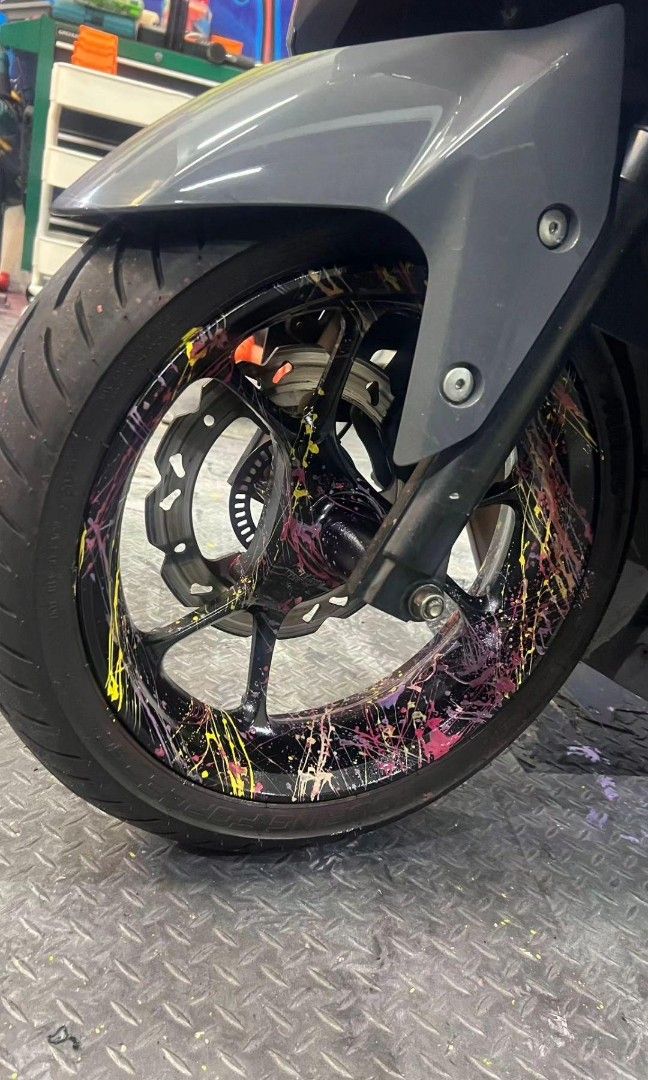 Spray Bike Rim / Splatter Rims/ Splatter Paint Rims / NMAX / XMAX / TMAX, Motorcycles ...