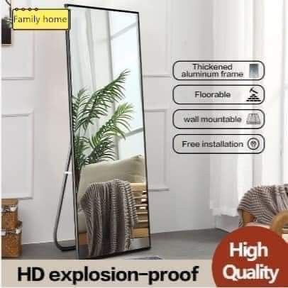 STANDING LONG MIRROR STAND FULL LENGTH MIRROR WALL, Furniture & Home ...