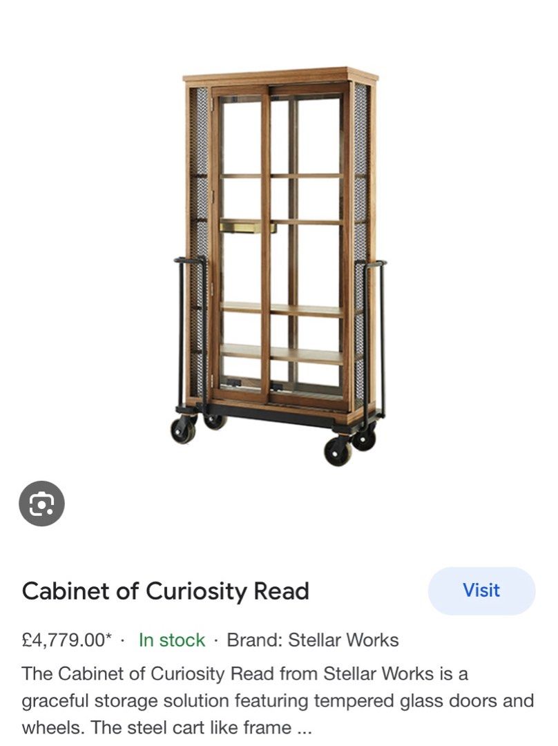 Stellar Works Cabinet of Curiosity, Furniture & Home Living, Furniture ...