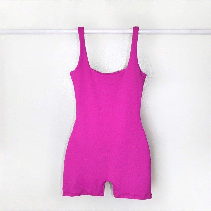 Stitch It by J&C Square-neck Unitard in Hot Pink, Women's Fashion ...
