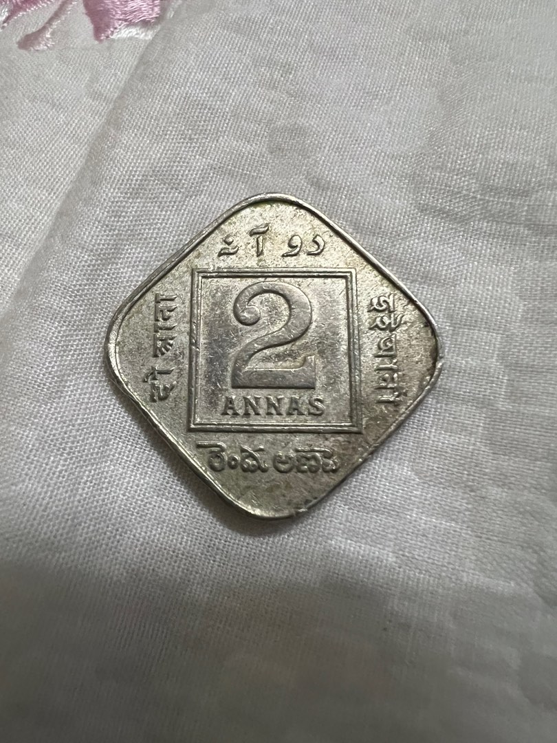 Syiling 2 Annas 1919 George King and Emperor of India, Hobbies & Toys ...