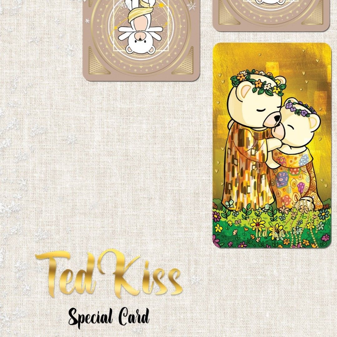 [限時訂購][包郵]🇹🇭Teddy Tarot Cards Ver. 3 (Gold Edition) 小熊塔羅牌 熊仔塔羅牌 泰國塔羅牌 ...