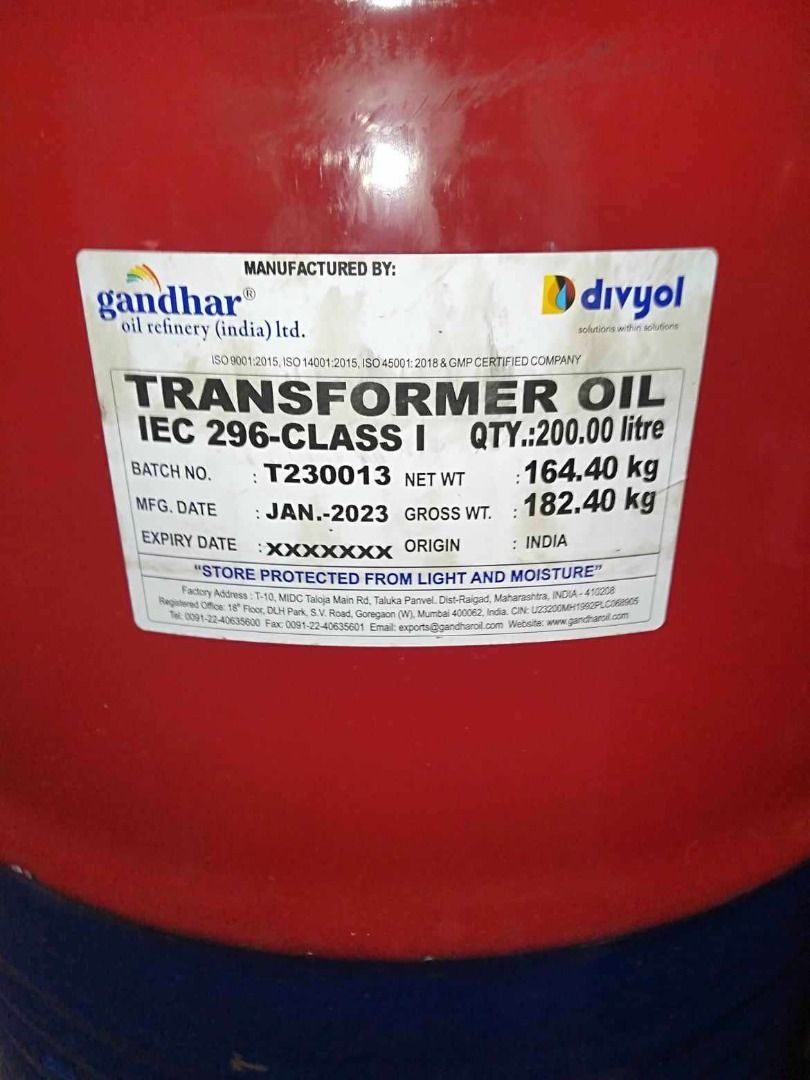 Transformer Mineral Oil, Commercial & Industrial, Construction ...