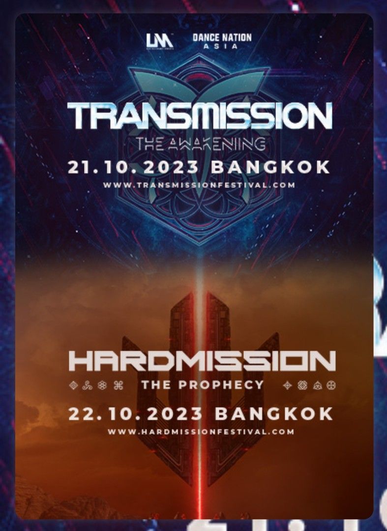 TRANSMISSION & HARDMISSION BANGKOK RAVE PARTY, Tickets & Vouchers ...