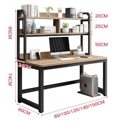 UMD modern design study table with bookshelf (JL2005), Furniture & Home ...