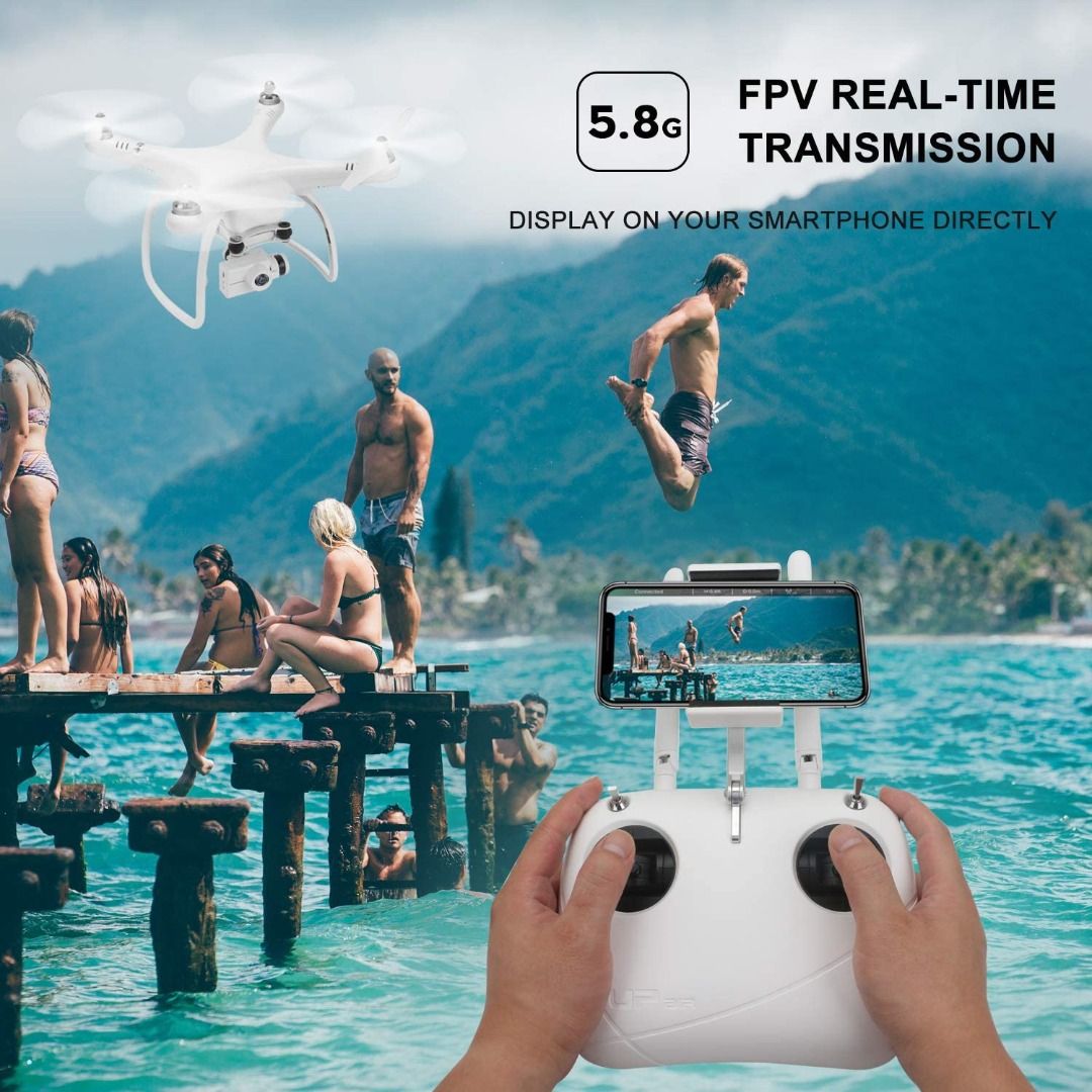 UPair One Plus Drone 2.7K HD Camera, Quadcopter Drone APP Transmit Live ...