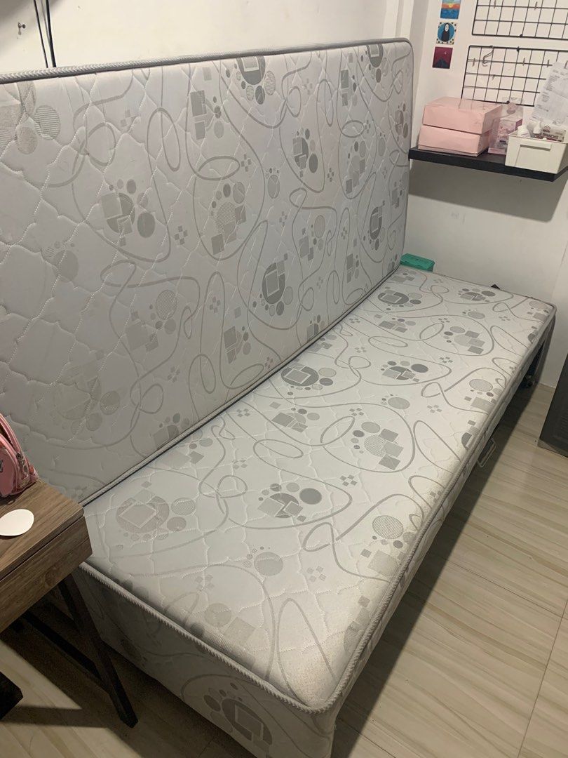 Uratex Single Bed with Pull Out, Furniture & Home Living, Furniture ...