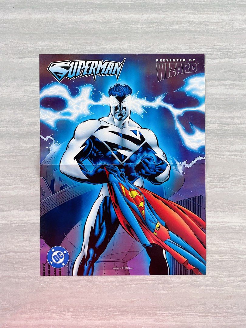 (Vintage) 1997 Superman Blue - DC Comics - Double-Sided Wizard Promo ...