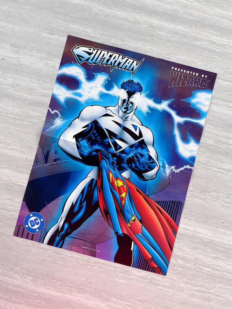 (Vintage) 1997 Superman Blue - DC Comics - Double-Sided Wizard Promo ...