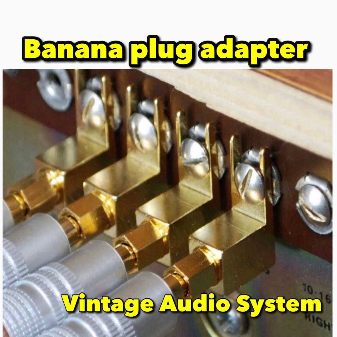 Vintage amplifier/Speaker screw binding post to banana plug adapter ...