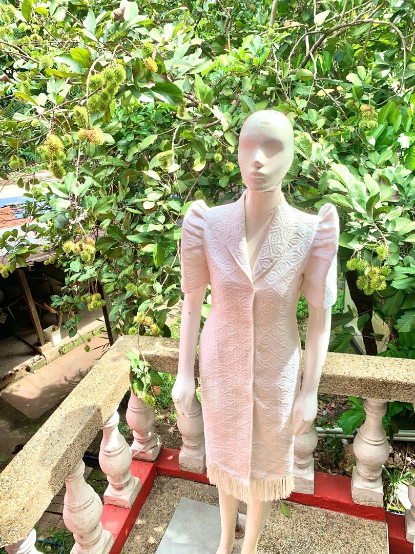 WHITE INABEL HANDWOVEN FILIPINIANA DRESS FOR RENT on Carousell