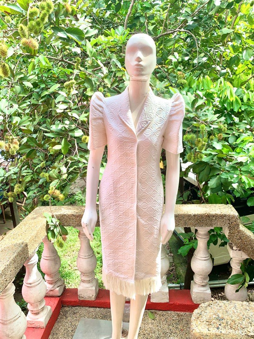 WHITE INABEL HANDWOVEN FILIPINIANA DRESS FOR RENT, Women's Fashion ...