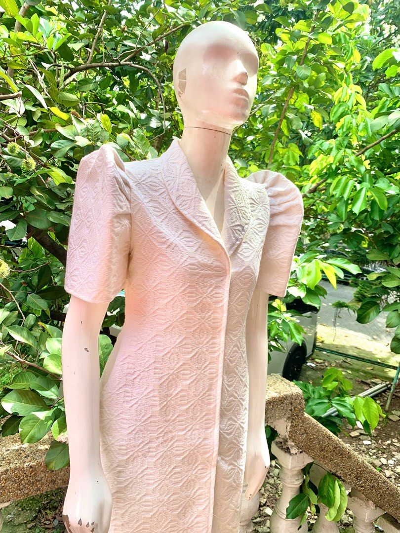 WHITE INABEL HANDWOVEN FILIPINIANA DRESS FOR RENT, Women's Fashion ...