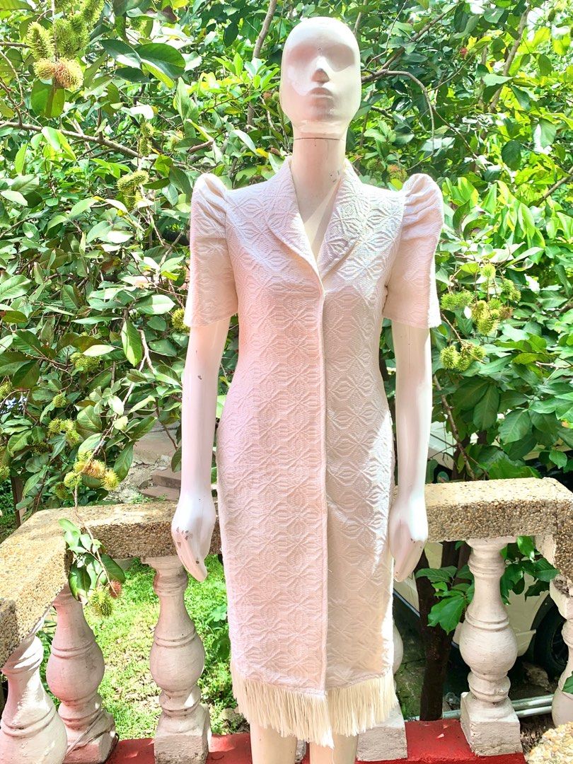 WHITE INABEL HANDWOVEN FILIPINIANA DRESS FOR RENT on Carousell