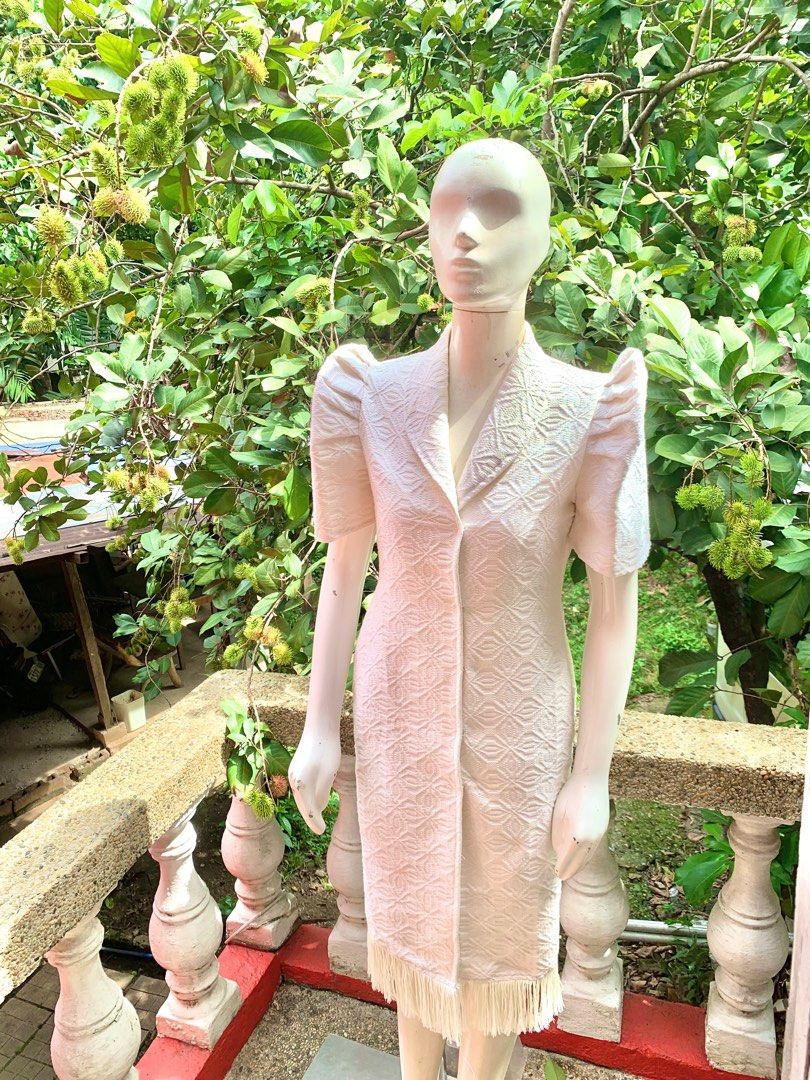 WHITE INABEL HANDWOVEN FILIPINIANA DRESS FOR RENT on Carousell
