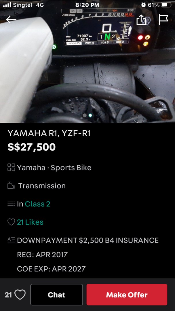 WTT my class 2 sport bike with your scooter, Motorcycles, Motorcycles ...