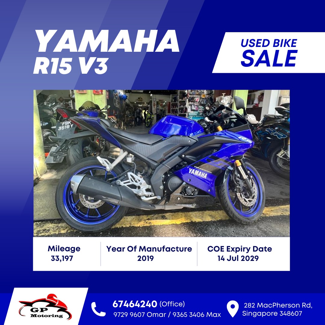 YAMAHA R15 V3 | USED BIKE | CLASS 2B | MODEL 2019 | GP Motoring |, Motorcycles, Motorcycles for ...