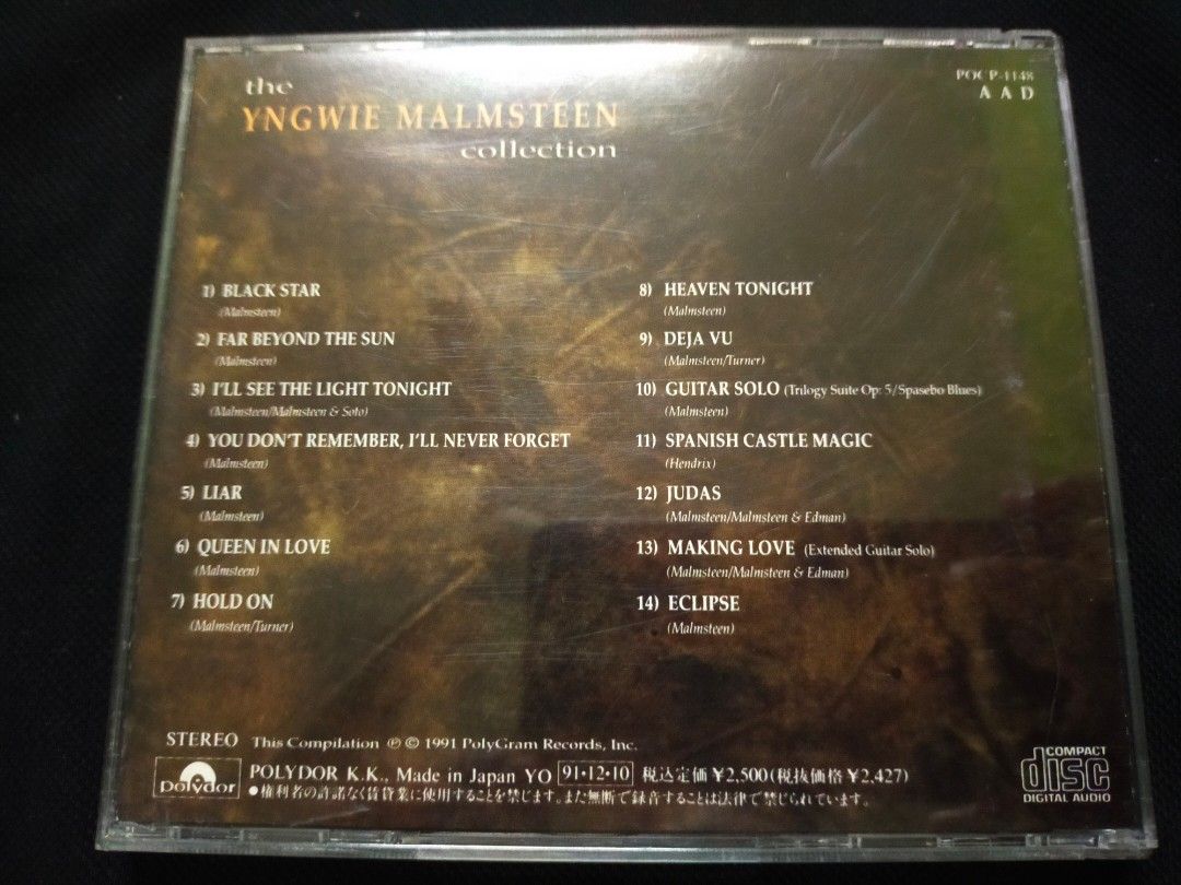Yngwie Malmsteen - The collection, Hobbies & Toys, Music & Media, CDs & DVDs on Carousell