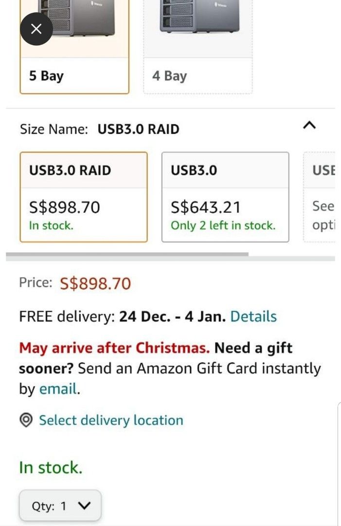 Yottamaster 5 Bay RAID External Hard Drive Enclosure 2.5" 3.5" USB3.0 ...