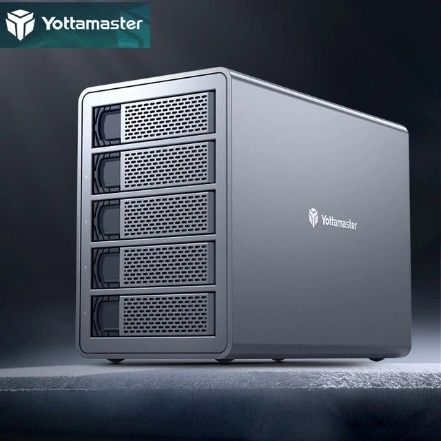 Yottamaster 5 Bay RAID External Hard Drive Enclosure 2.5" 3.5" USB3.0 ...