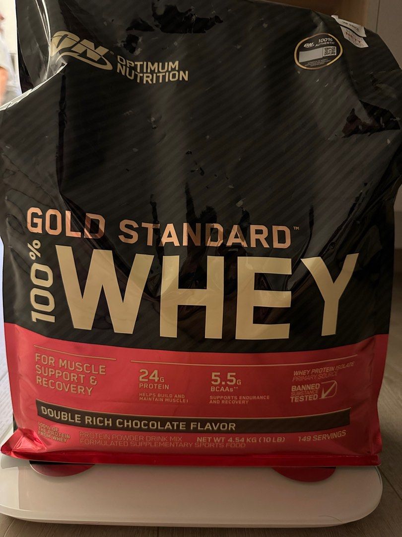 10lbs GOLD STANDARD Whey Protein, Health & Nutrition, Health ...