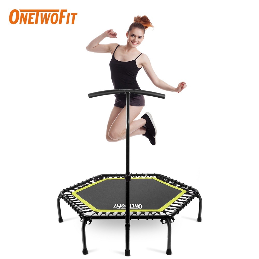 1.25M Silent Trampoline Adjustable HandleBar adult Fitness Bungee ...