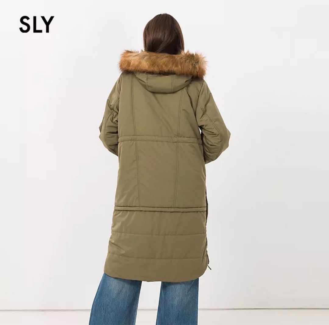 2017 SLY N3B 絕版 長版外套 1號 軍綠色, 她的時尚, 外套、夾克、大衣在旋轉拍賣