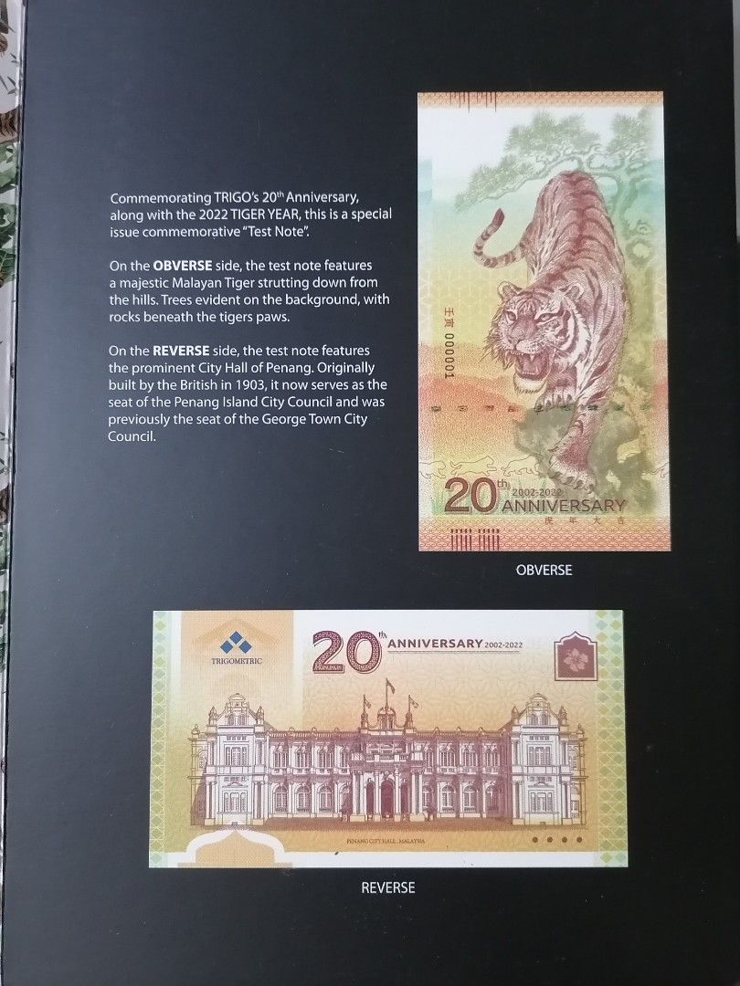2022 Malaysia Tiger Trigo serial 1945 testnote, Hobbies & Toys ...
