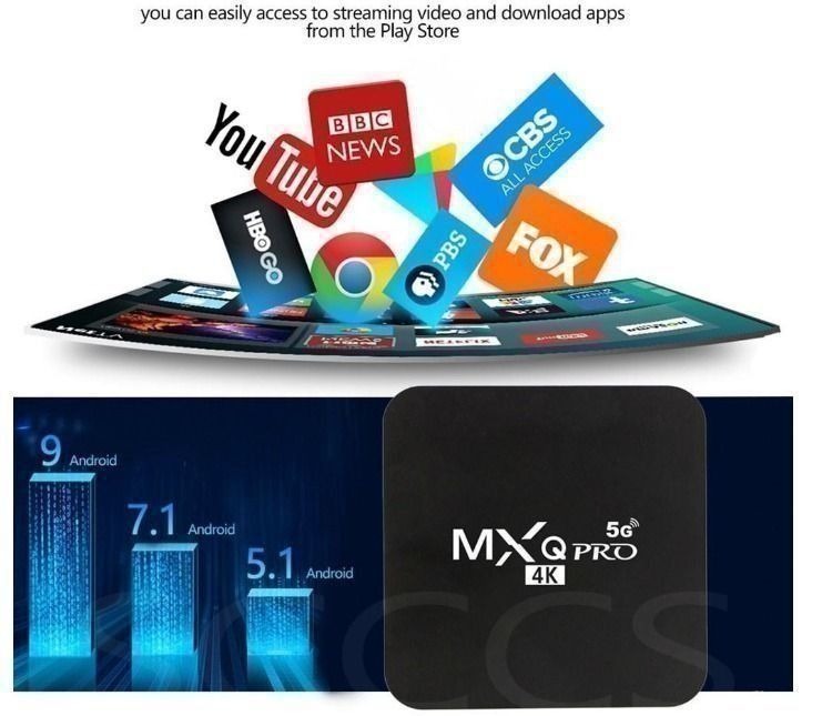 4K SMART Android TV MXQ PRO Built in Apps - IPTV Netflix Google ...
