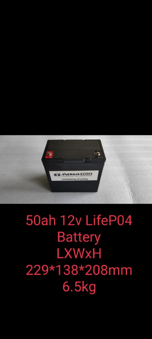 50ah 12.8v LifeP04 Lithium rechargeable Battery, Photography, Photography Accessories, Batteries ...
