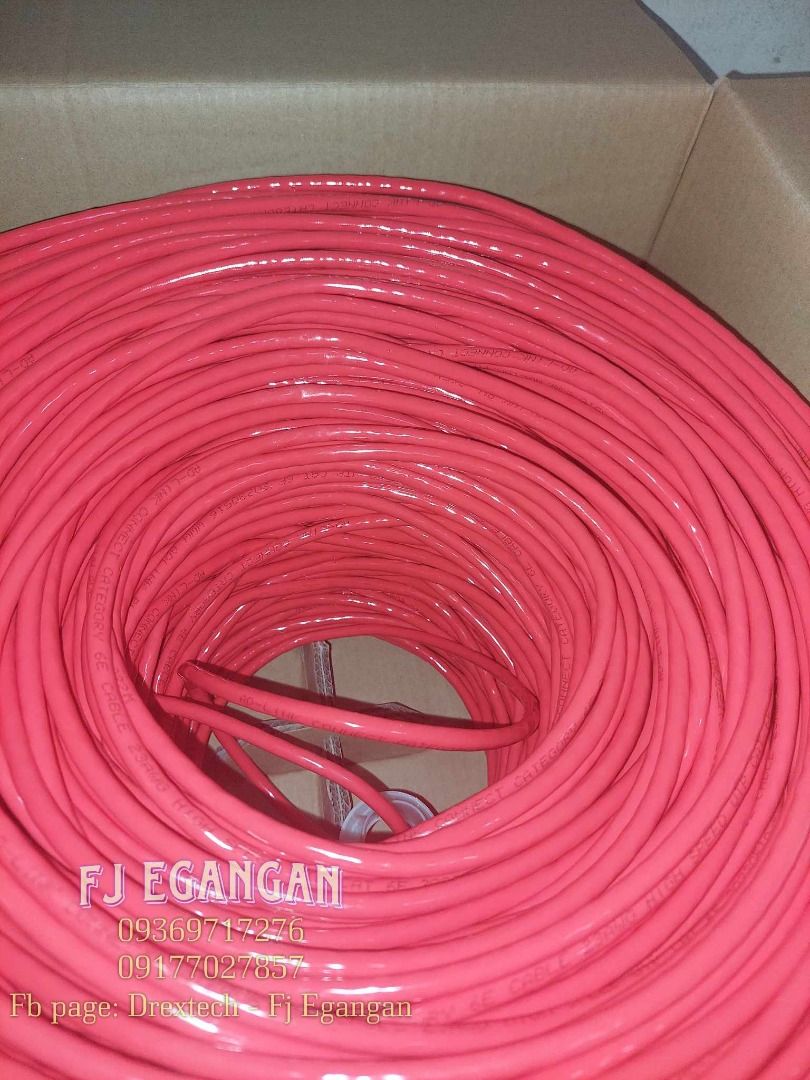 Ad-link Red Cat6e UTP cable CCA - 305m/roll, Computers & Tech, Parts ...
