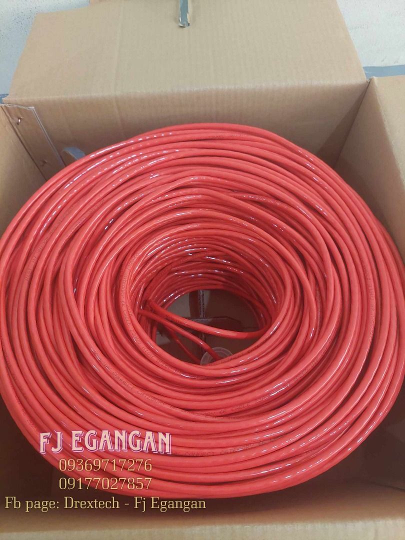 Ad-link Red Cat6e UTP cable CCA - 305m/roll, Computers & Tech, Parts ...