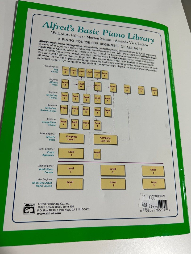 Alfred basic piano level 1B, Hobbies & Toys, Music & Media, Music ...