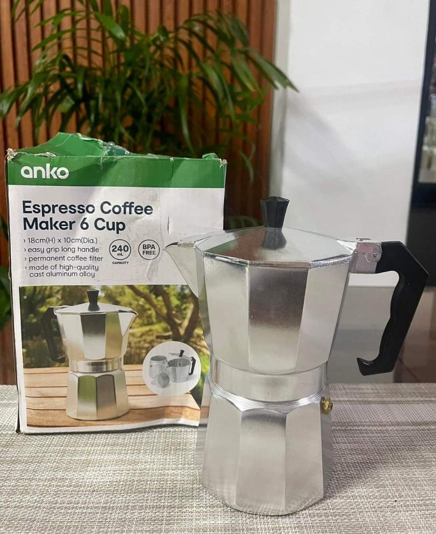 Anko Espresso Coffee Maker - 240ml Size: 18cm x 10cm, TV & Home ...