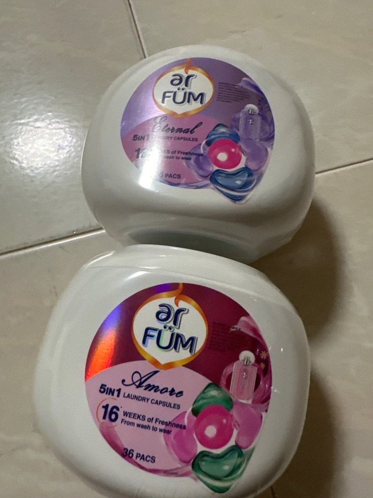 AR Fum laundry capsules 36 PACs, Furniture & Home Living, Cleaning ...