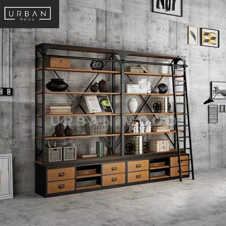 AUROR Industrial Metal Library Shelf, Furniture & Home Living ...