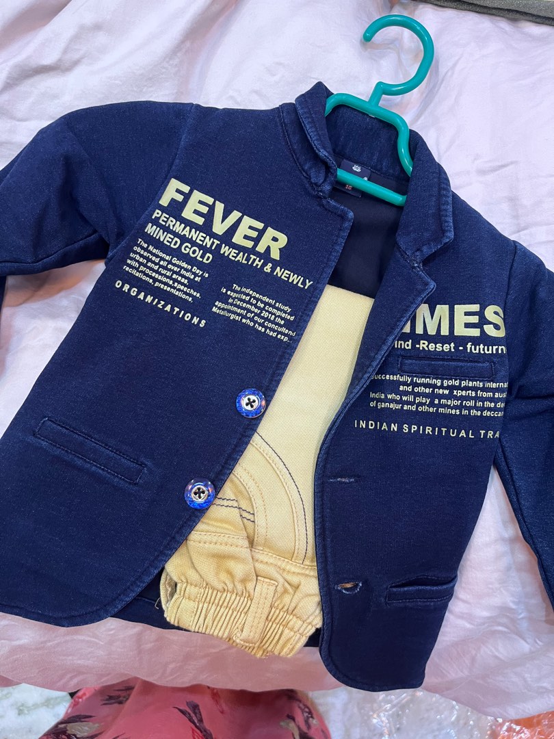 Baby velvet blazer set, Babies & Kids, Babies & Kids Fashion on Carousell