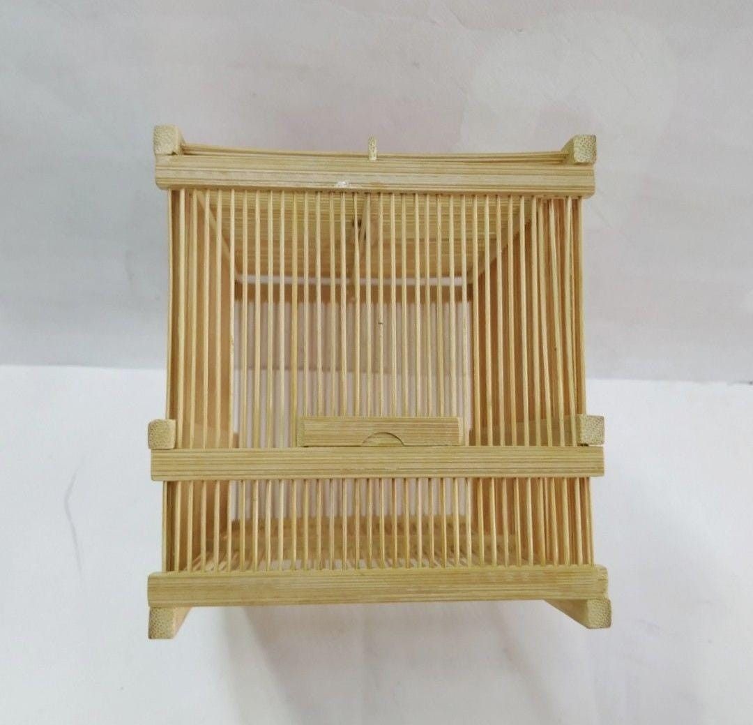 Bamboo Lucky Cricket Insect Cage Handmade with Sliding Door vintage ...