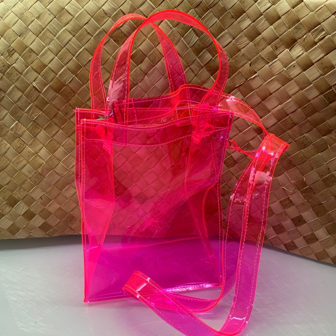 Bangkok Pink Neon PVC Bag, Women's Fashion, Bags & Wallets, Shoulder ...