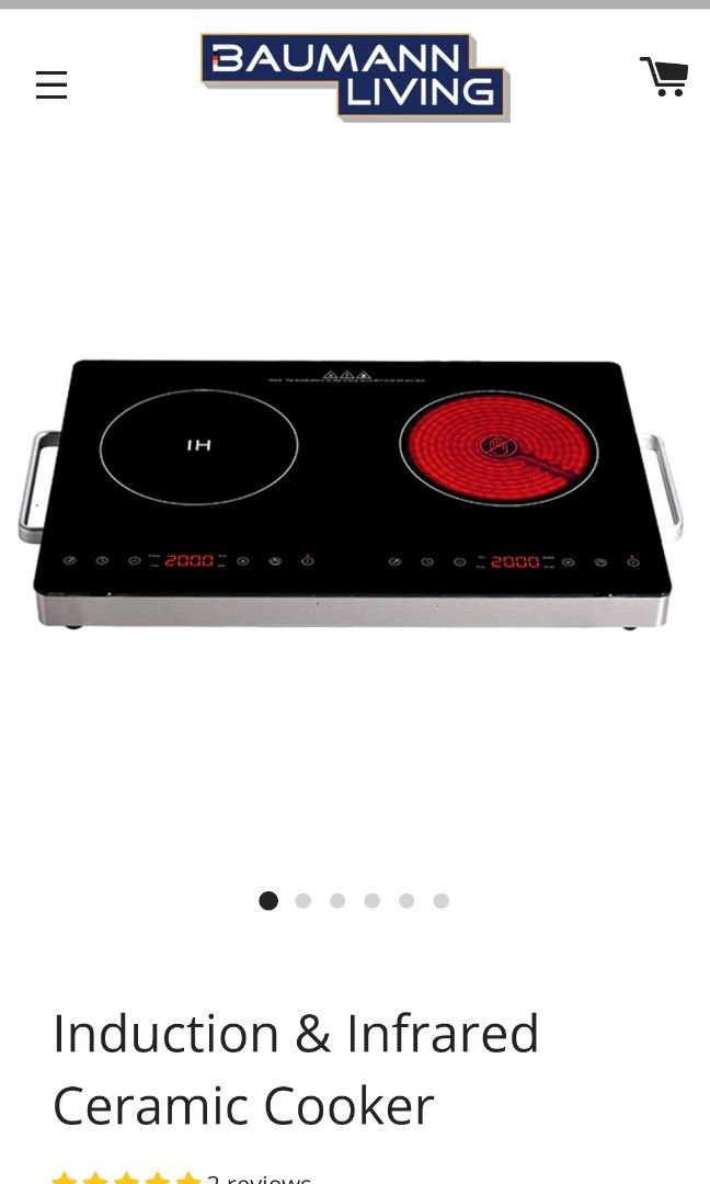 Baumann Living Induction & Infrared Ceramic Cooker, TV & Home ...
